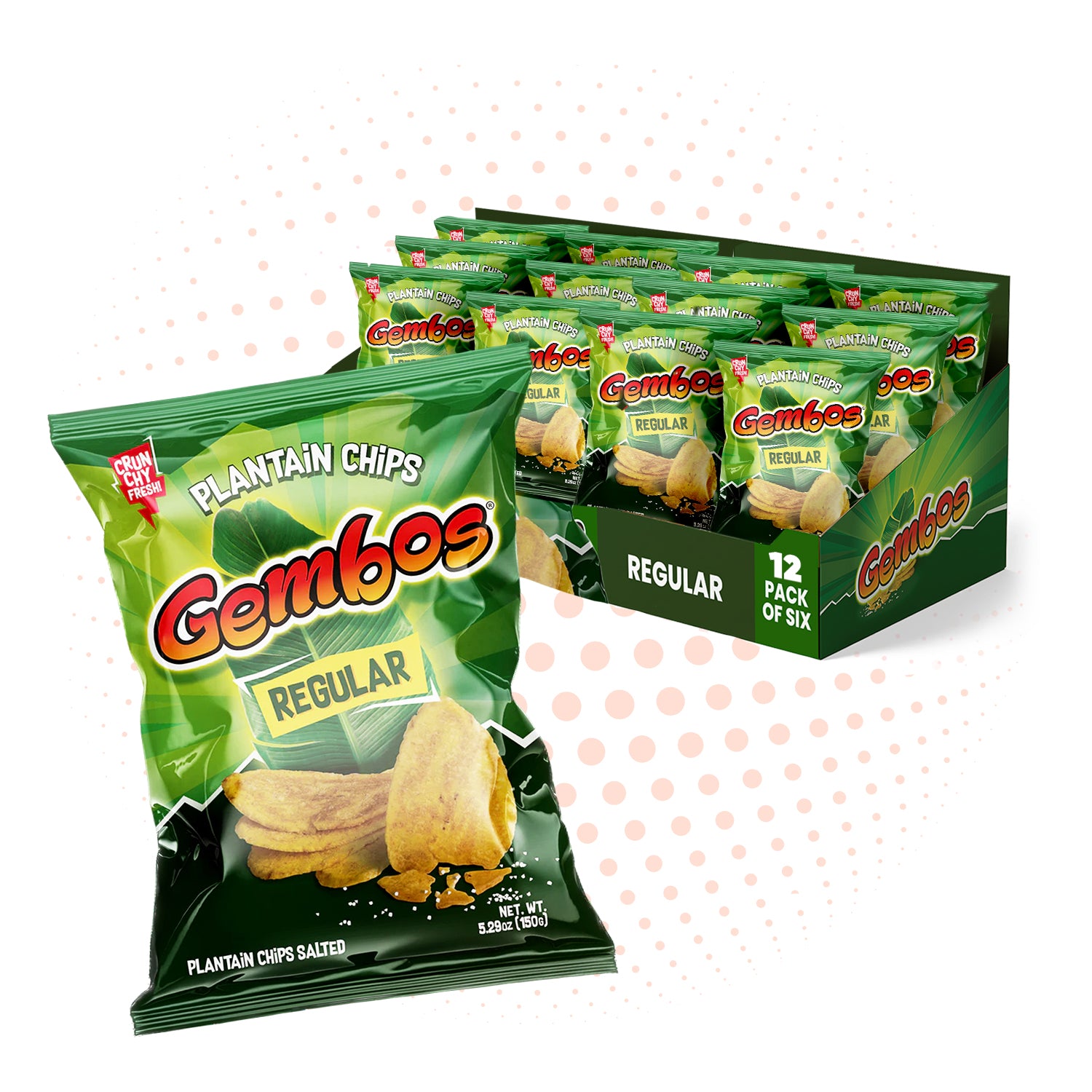 Gembos Plantain Chips with Salt | Crispy Vegan Healthy Chips Snack, 5 ...