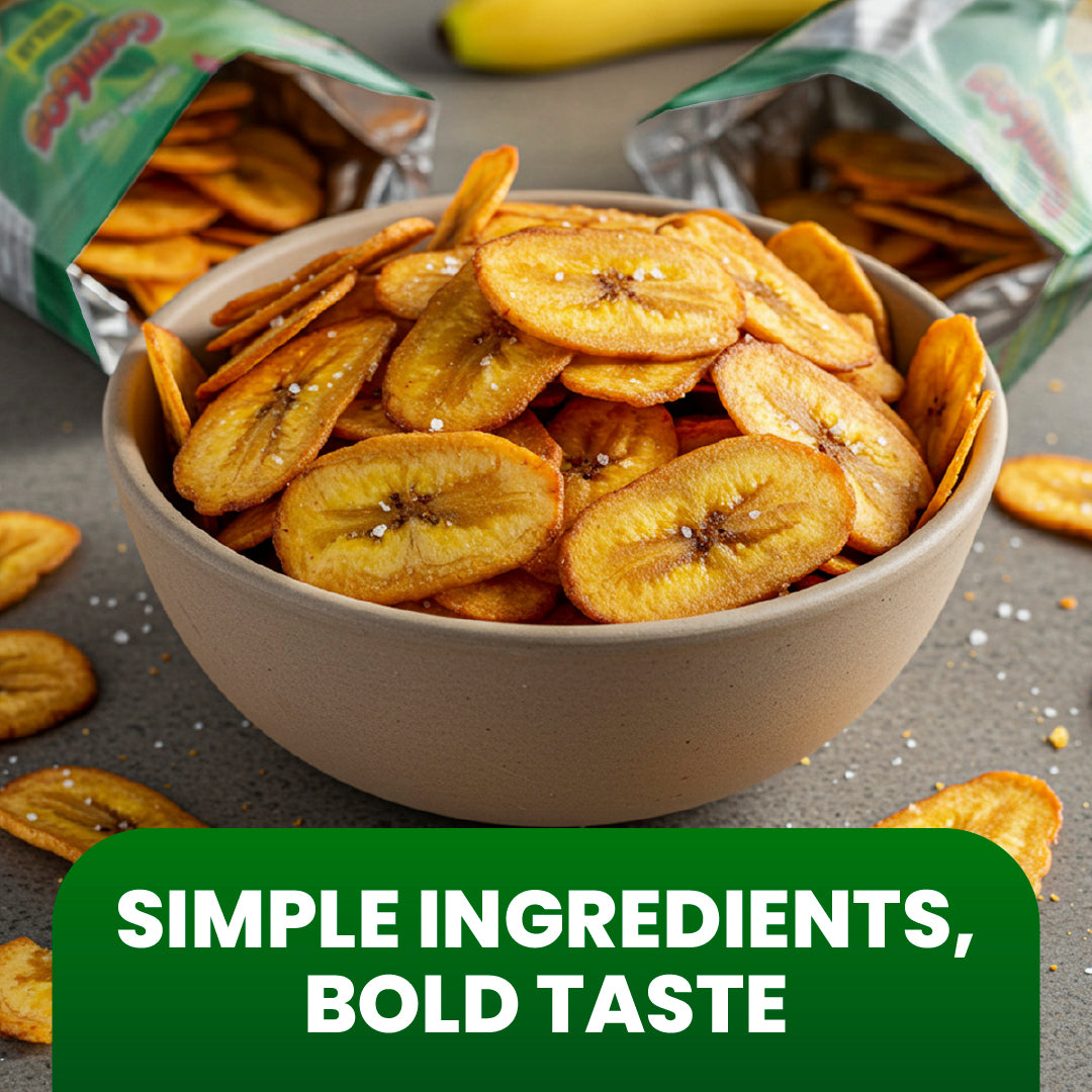 Gembos Plantain Chips with Salt | Crispy Vegan Healthy Chips Snack, 5 ...