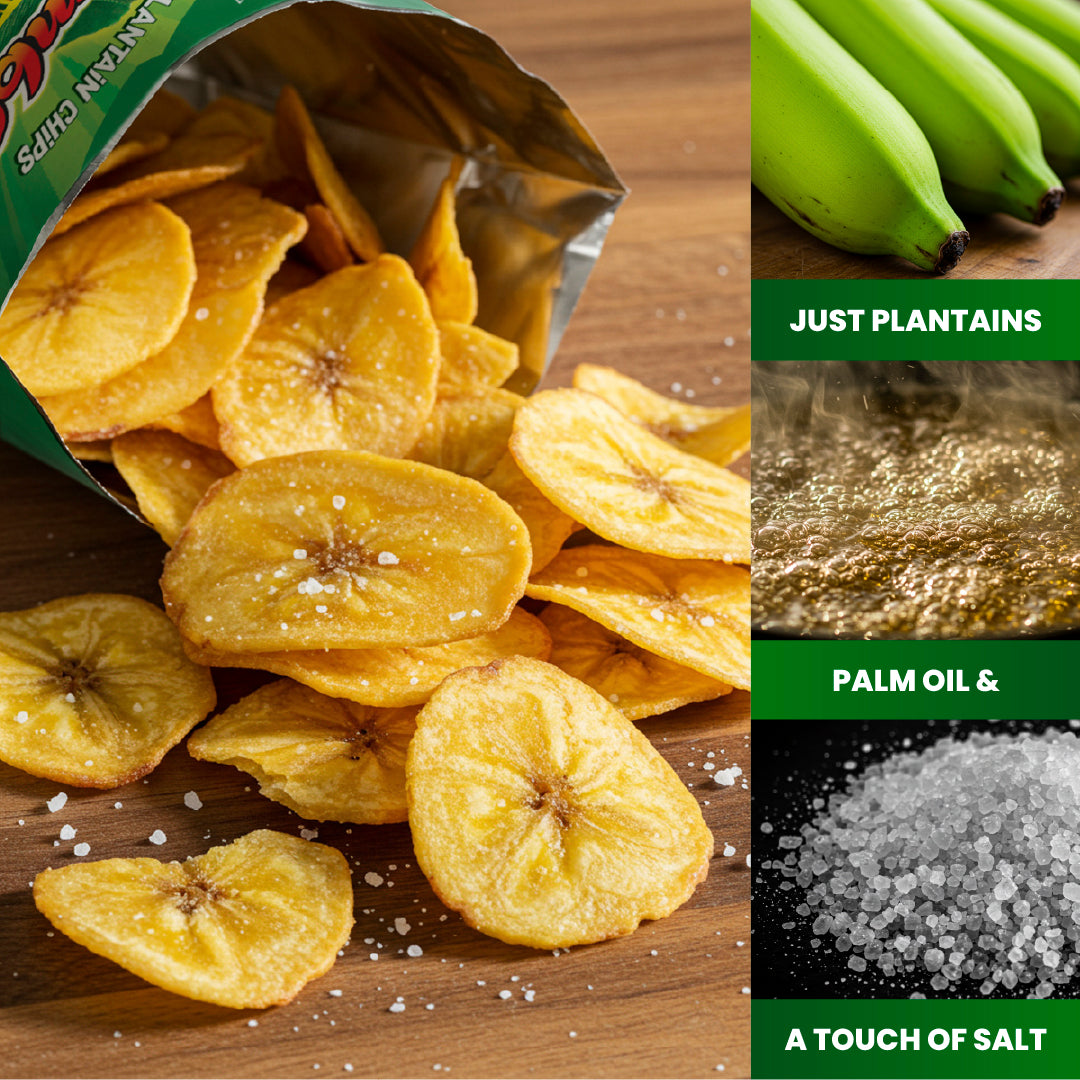 Gembos Plantain Chips with Salt | Crispy Vegan Healthy Chips Snack, 5 ...